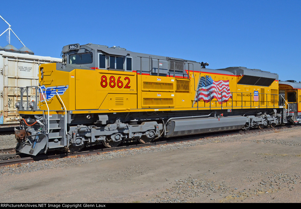 UP 8862 was 1 of 3 new locomotives used on a passenger train for Railfest.